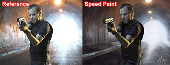 【2DCG】 『24』ジャック・バウアーのスピード ペインティング | CGトラッキング