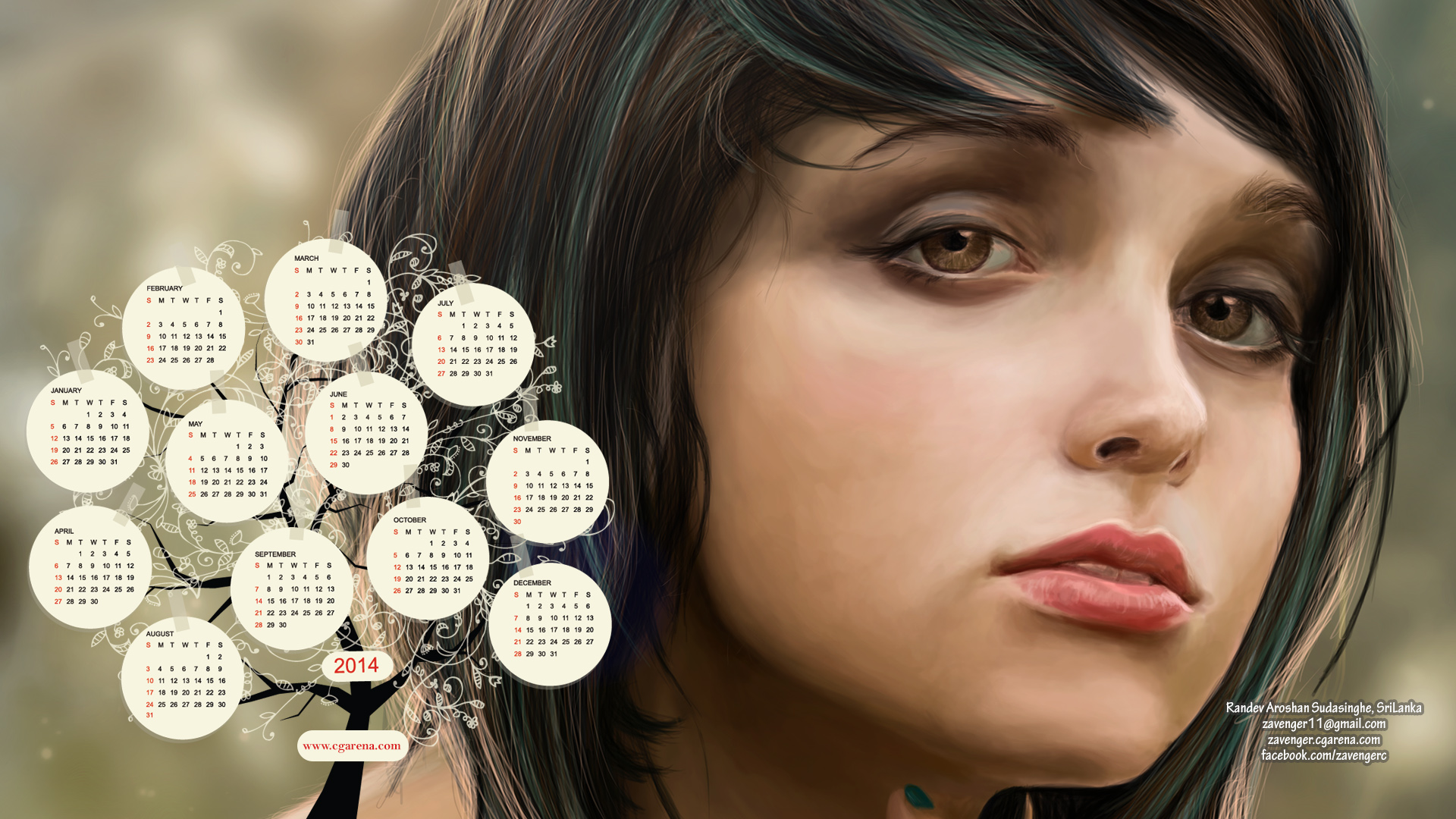 CGArena CGの2014年壁紙カレンダー無料ダウンロード中 | CGトラッキング