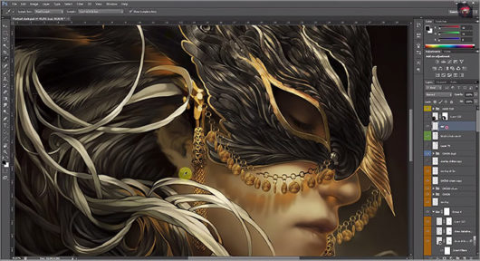 装飾品の描き込みが細かい！2DCGキャラクターイラストの制作工程動画。その他、アニメ調の眼球周りの描き方等 | CGトラッキング