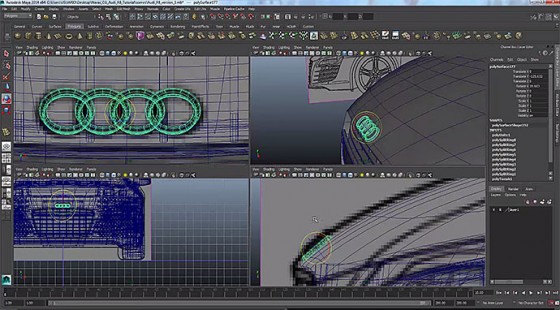 CGソフトMayaを使い、車『Audi R8』のCGモデリングの全工程を約3時間まとめたメイキング動画 | CGトラッキング