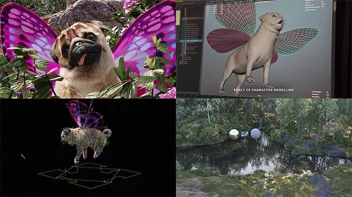 主人公はパグ。The Millによる、フルCGのCMメイキング映像『Three ‘Free Your Puggerfly’』 | CGトラッキング